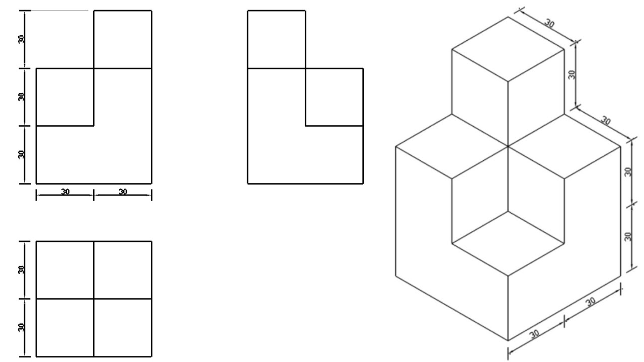 Engineering Drawing Isometric And Projection 12 - YouTube