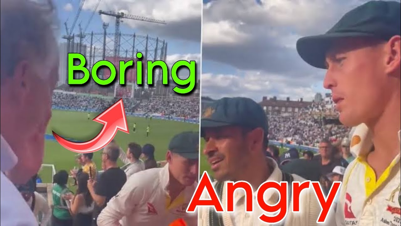 English fan shouting "boring boring" at Australia players| Marnus got ...
