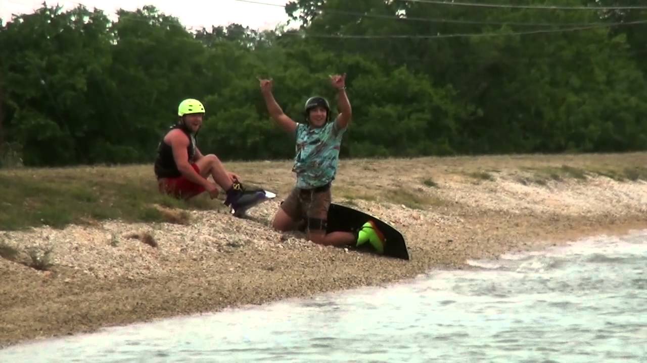 Professional Wakeboarder Crashes on Shore - YouTube