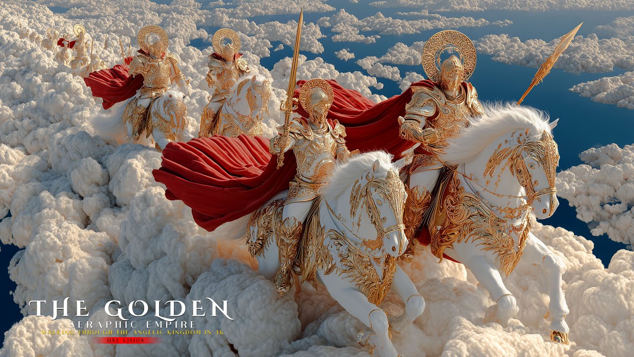 The Golden Seraphic Empire | Walking Through the Angelic Kingdom in 4K - YouTube