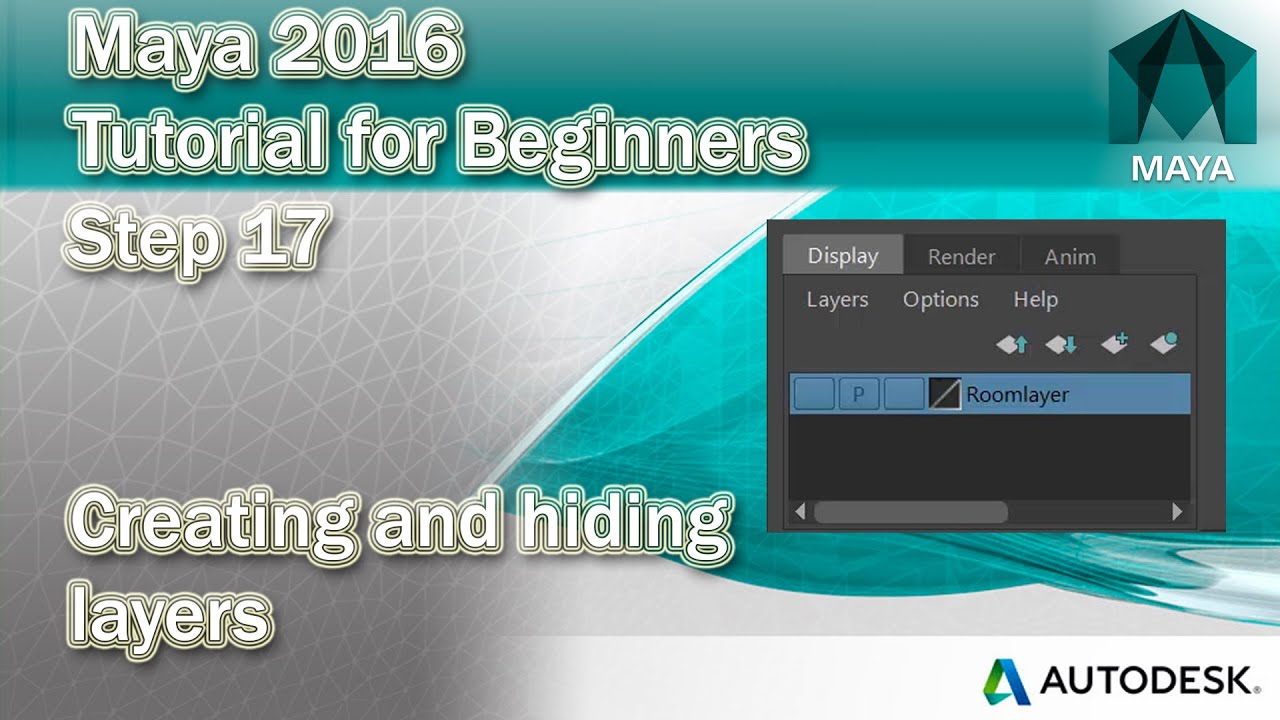 17 Using Layers In Maya 2016 Create And Hide A Layer Youtube