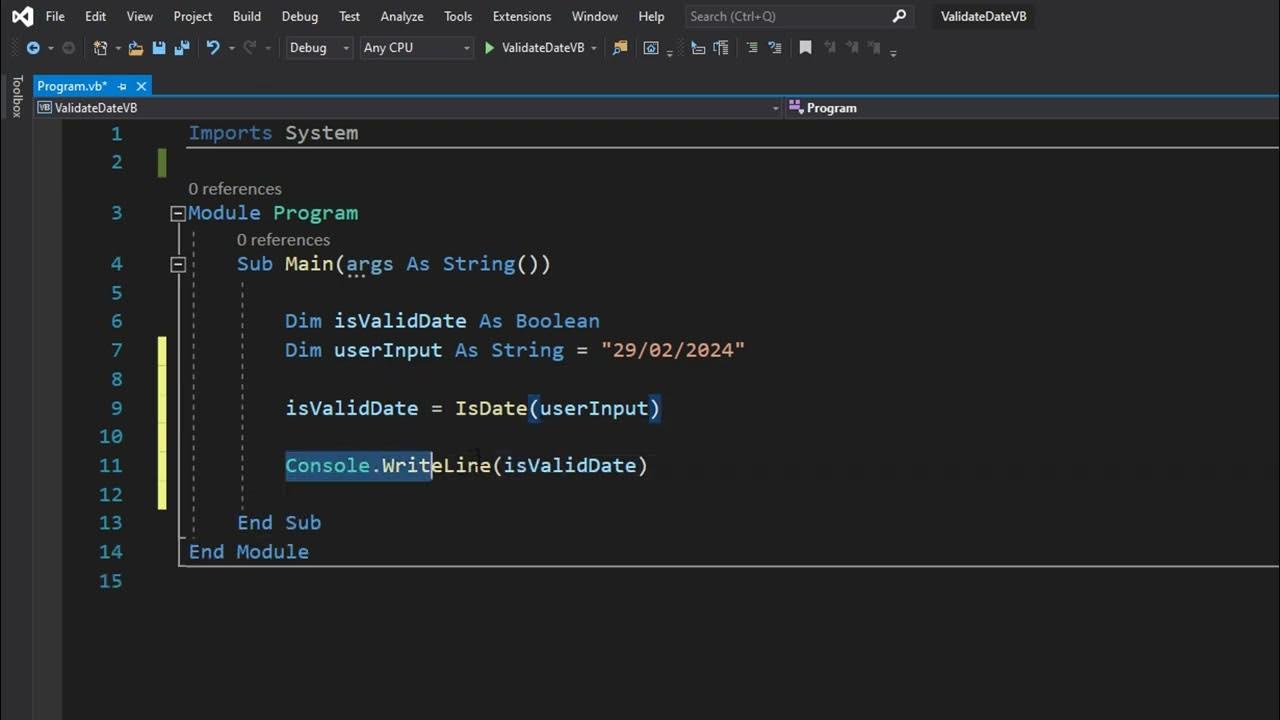 How to Validate a Date Using Visual Basic (Simple) - YouTube