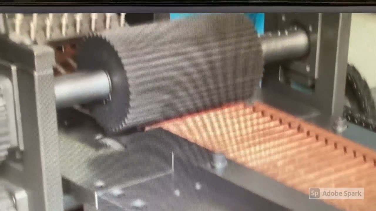 Combine harvesters radiator fin machine - YouTube
