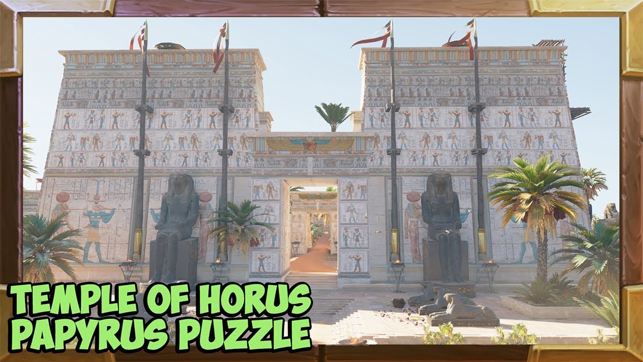 Assassin's Creed Origins Temple of Horus Papyrus Location - YouTube