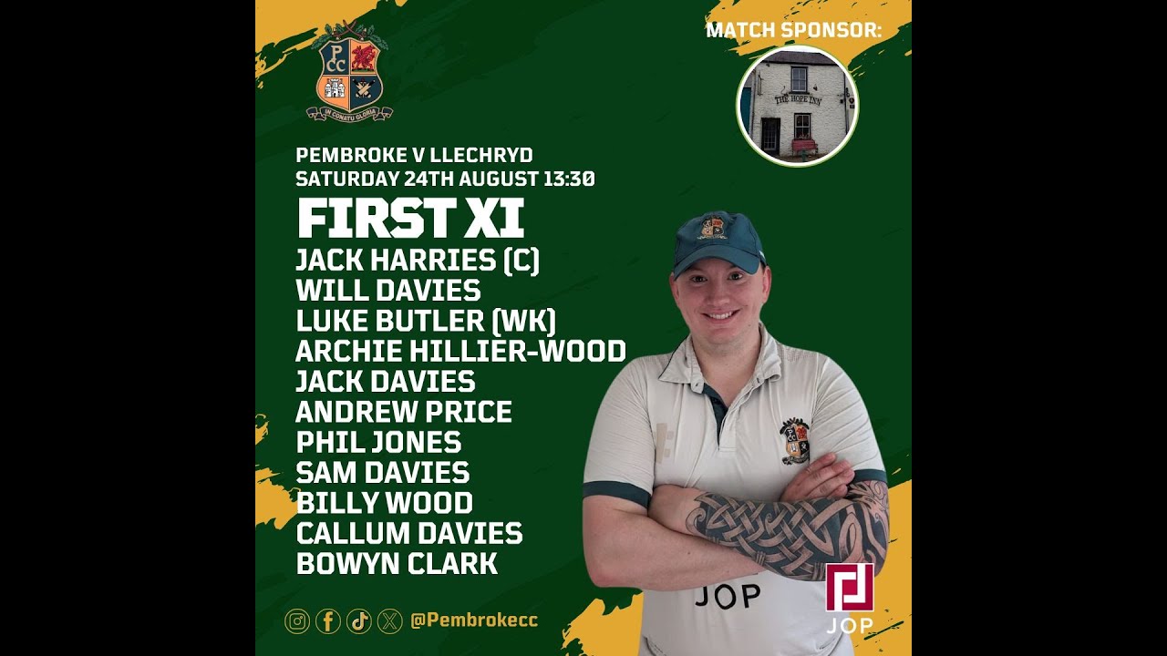 Pembroke 1st XI vs Llechryd 1st XI - Pembrokeshire League Division 2 ...