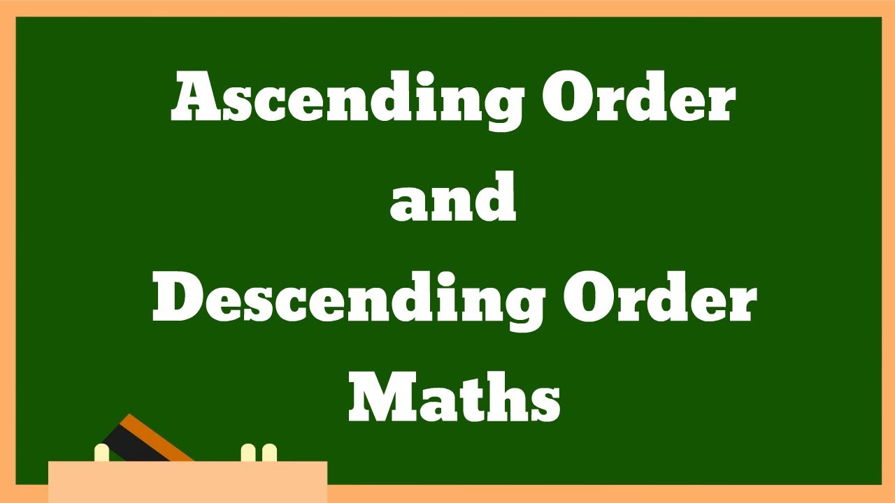 Ascending and descending Order | exercise | maths - YouTube
