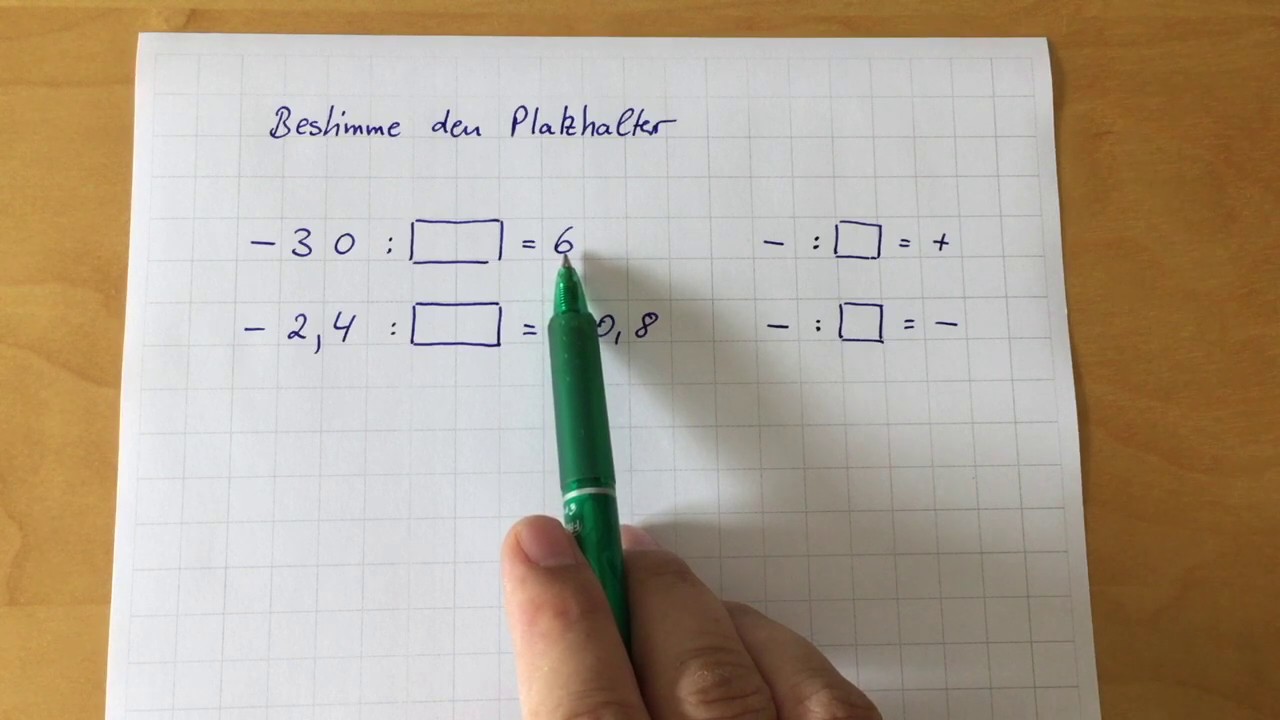 Den Platzhalter bestimmen - YouTube