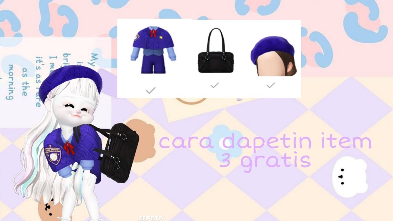 cara dapat 3 item gratis di Zepeto - YouTube