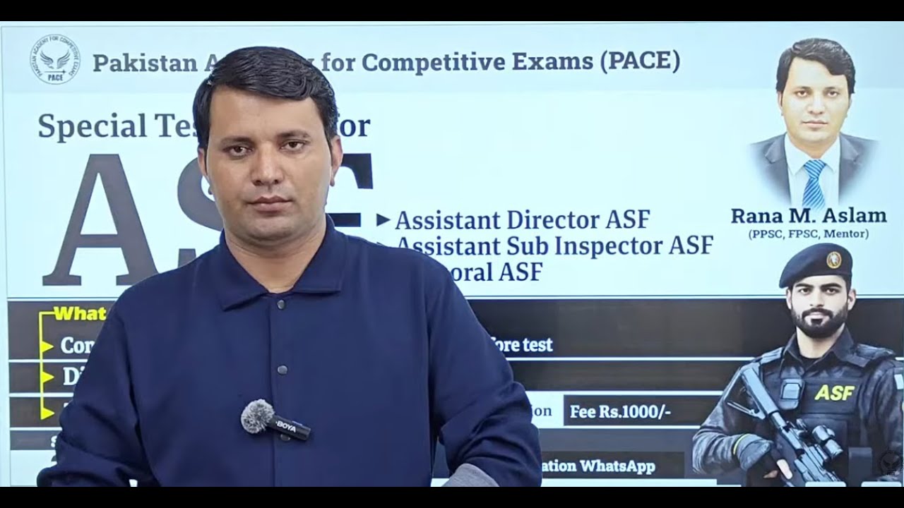 ASF Special Test Series for AD ASF , ASI & Corporal | ASF Jobs | PACE ...