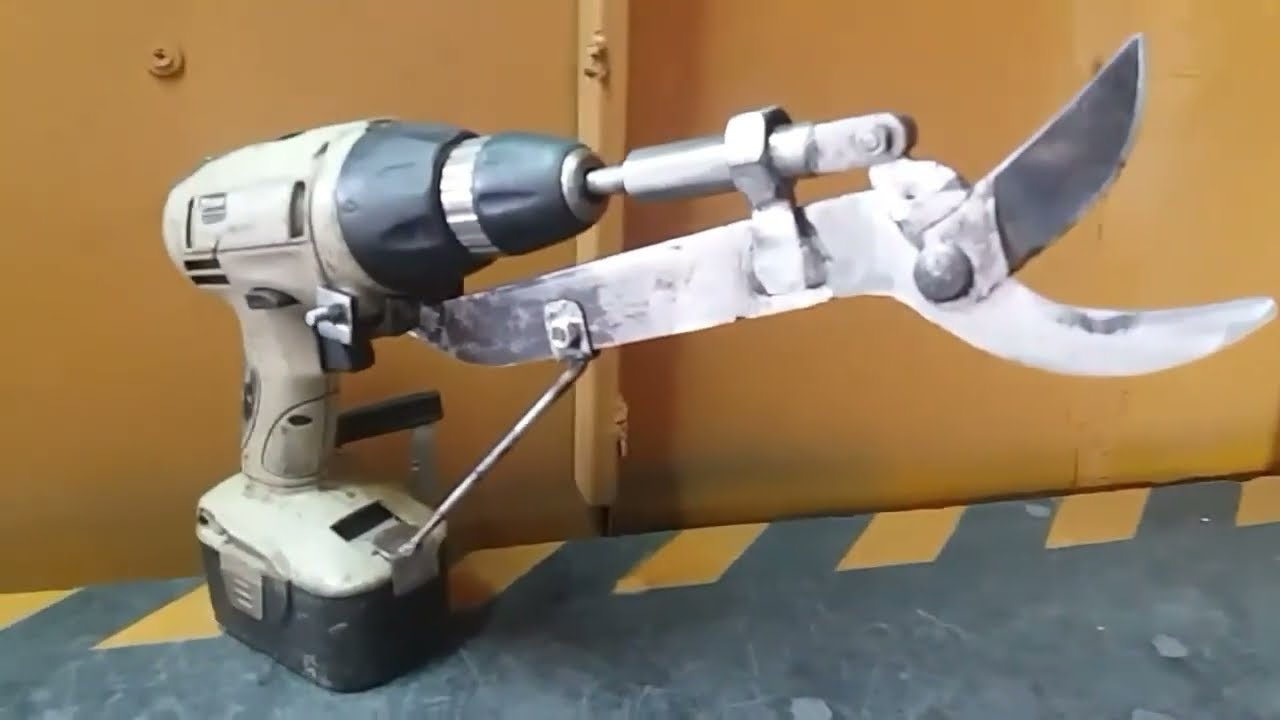 DIY PRUNING TOOL HOMEMADE CUTTING SHEARS/pruning shear tool/diy drill ...