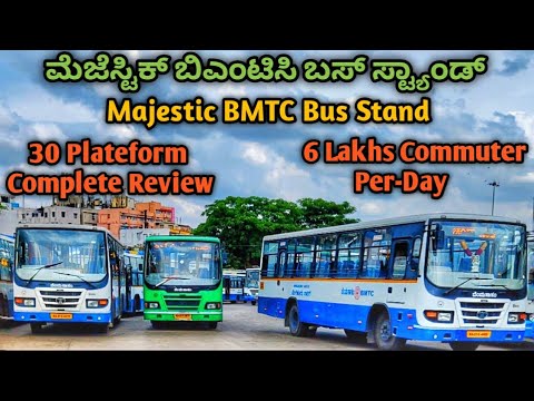 BANGALORE Majestic (KBS) BMTC Bus Stand Complete Review & Platform ...