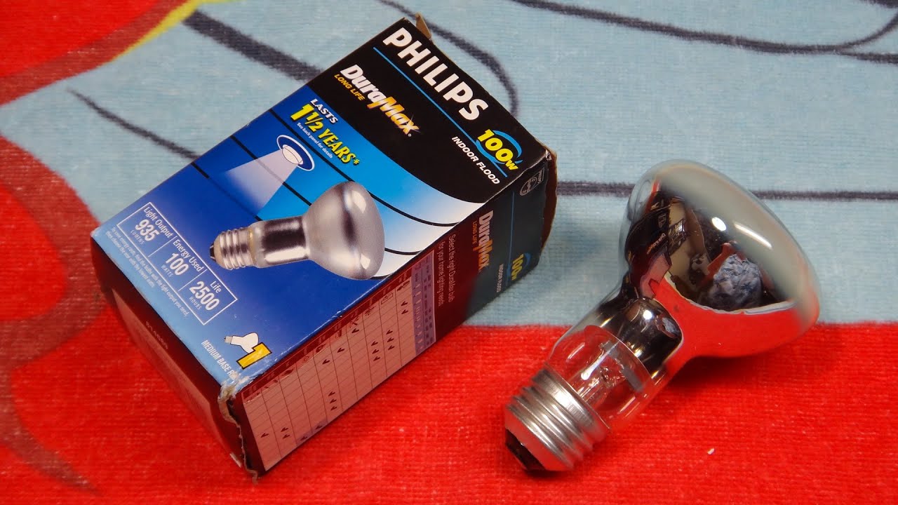 Philips 100watt R20 Incandescent Flood Light Bulb - YouTube