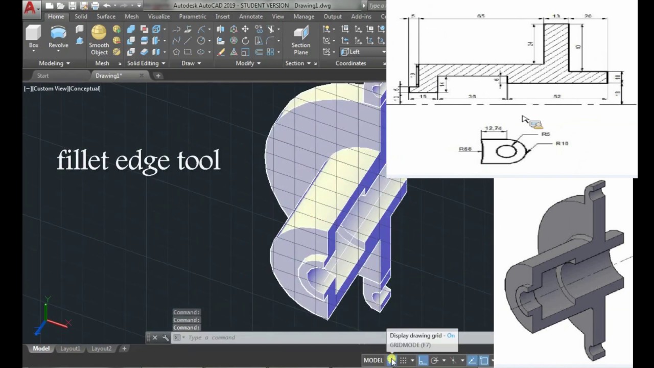 AUTOCAD 3D Drawing Exercise 7 izim rnekleri Revolve Tool YouTube autocad-3d-drawing-exercise-7-izim-rnekleri-revolve-tool-youtube