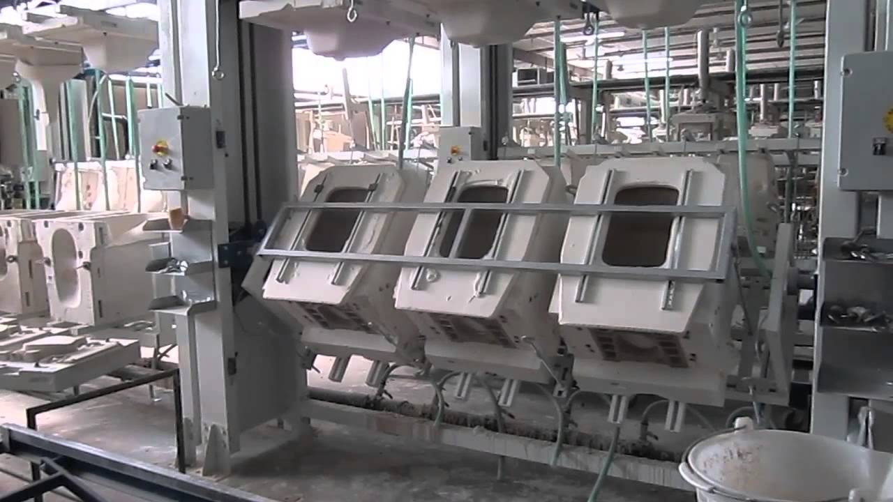 Casting Machine for sanitary ware (Versatile Multiform) - YouTube