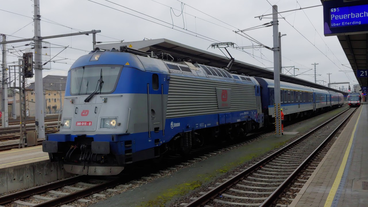 Čd Class 380Čd Baureihe 380lokomotiva 380 At Linz Hbf Youtube