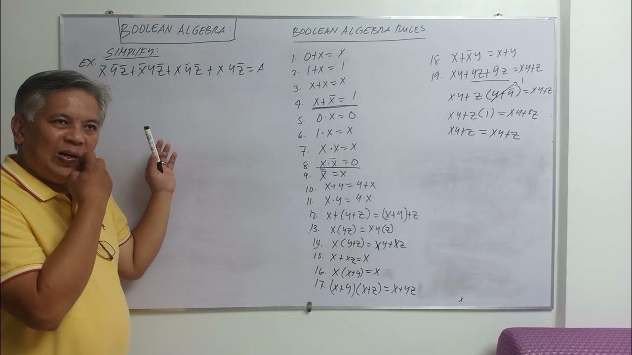 LESSON 3.2 BCA122 BOOLEAN ALGEBRA EX.1 - YouTube