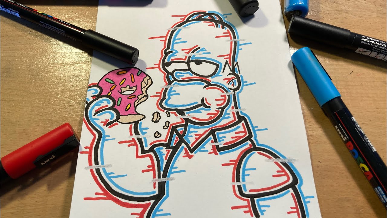 Homer Simpson glitch effect !! #Shorts - YouTube