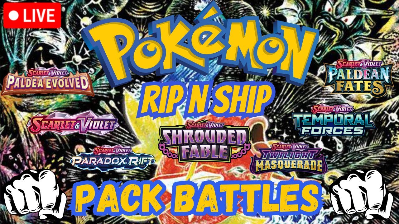 LIVE Pokemon RIP N SHIP! The Return Of PACK BATTLES! - YouTube
