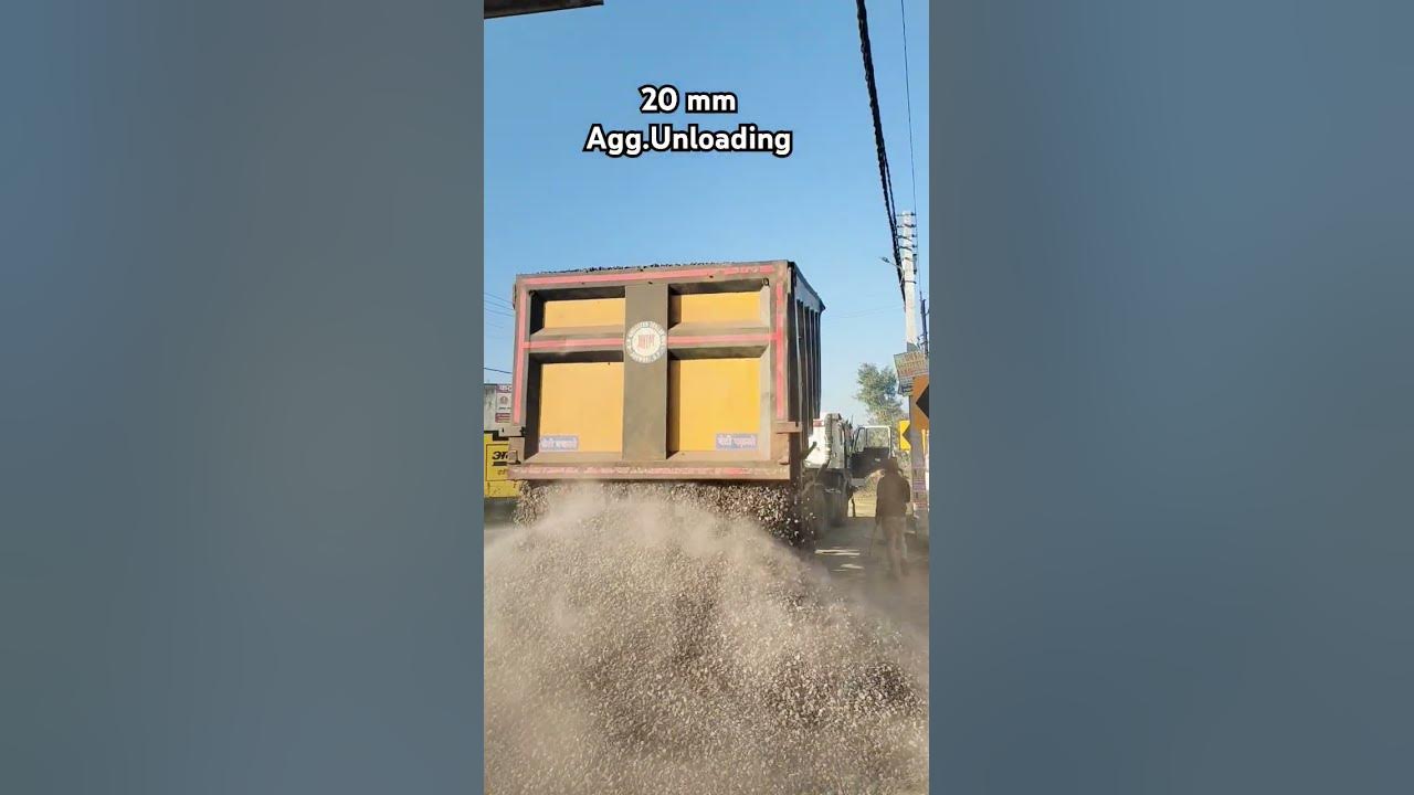 20mm Aggregate Unloading #20mm #aggregate #reels #skinfratechcivilworks - YouTube