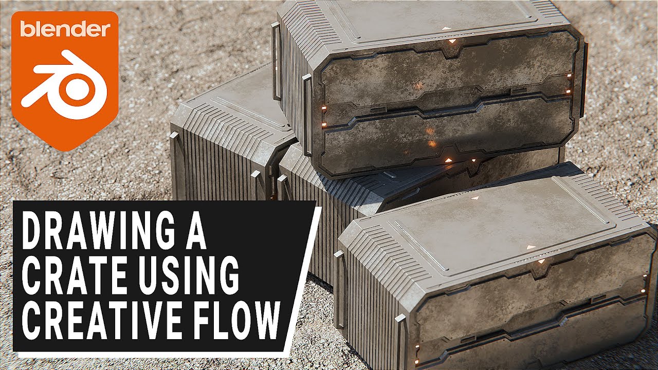 Using Creative Flow's Drawing Feature To Model A Crate! #b3d - YouTube