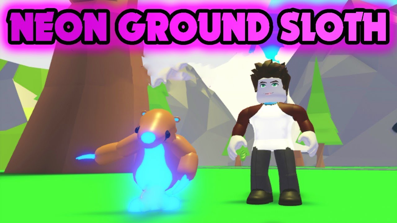 MAKING NEON GROUND SLOTH (Roblox Adopt Me) - YouTube