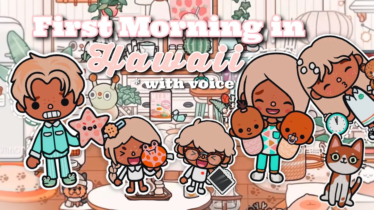 Morning routine in Hawaii aesthetic *with voice in Toca boca 🌺🎤 - YouTube