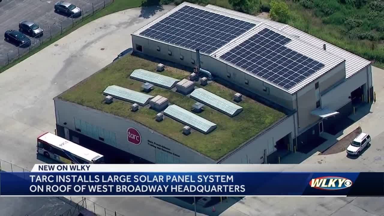 TARC installs solar panel system on headquarters - YouTube