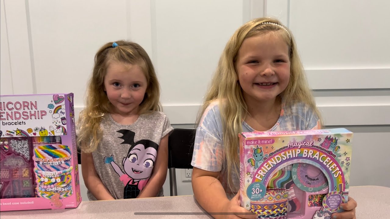 Jane and Allie Craft day!! Friendship bracelets and TIE DYE!! - YouTube