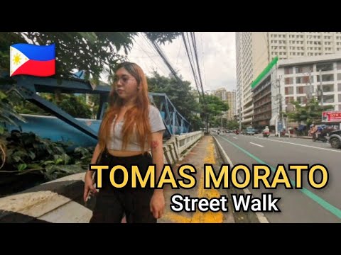 Tomas Morato Walking Tour |Exploring Philippines 🇵🇭-Virtual Tour - YouTube