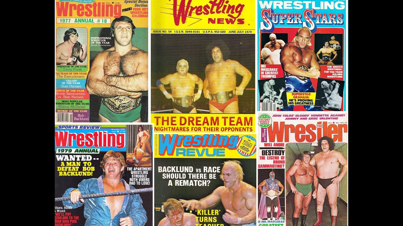 70s Wrestling Magazines Featuring Legends of the Era Andre The Giant ...