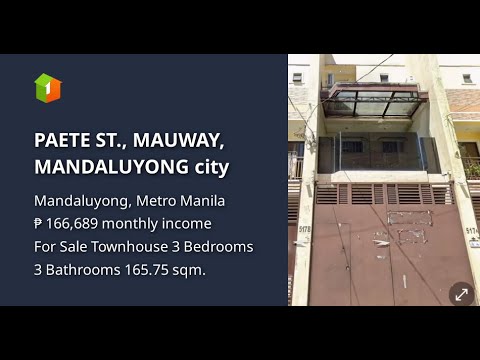 PAETE ST., MAUWAY, MANDALUYONG city - YouTube