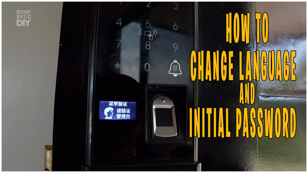 SMART DOOR LOCK | How to Change language from chinese to English and ...