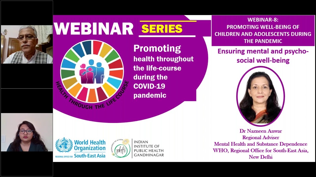 Webinar - Promoting well being of children and adolescents during the ...