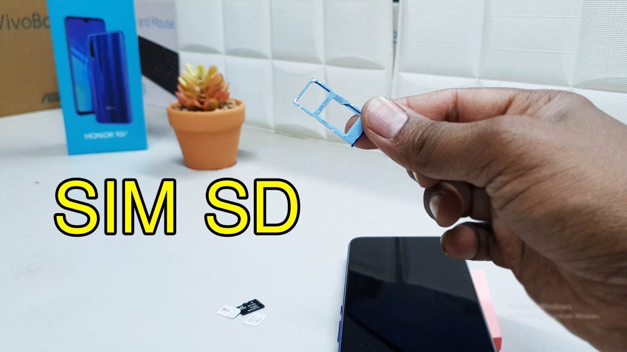 How To Insert SIM And SD Card In Honor 10i - YouTube