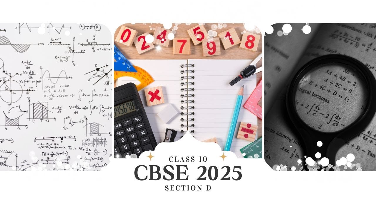 CBSE Sample paper Class 10 Maths 2024-25 Section D - YouTube