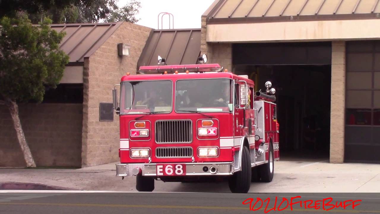 LAFD Engine 68 (spare) Responding from Station 68 - YouTube