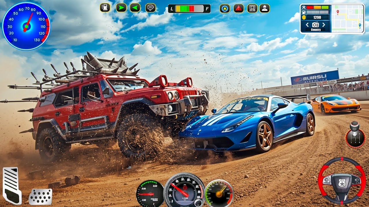 Whirlpool Trucks SUV Car Demolition Derby Arena Battle Racing Simulator ...