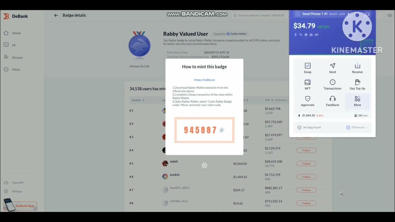 Debadge x Rabby Wallet Badge For All User - YouTube