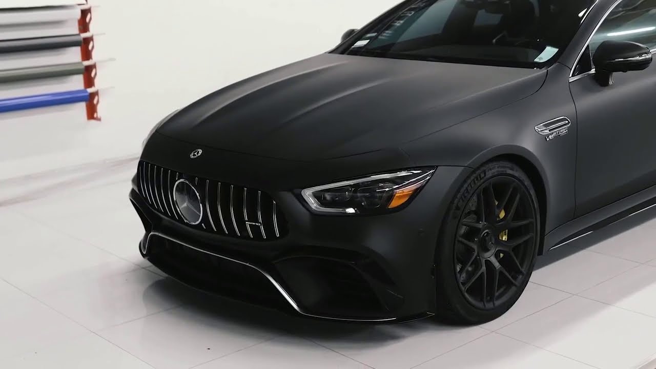 AMG GT 63 Wrapped in Dead Matte Black - YouTube