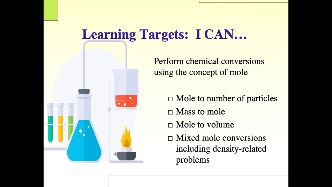 2.2b Mole Conversions Part 1 Number of Particles Mass - YouTube