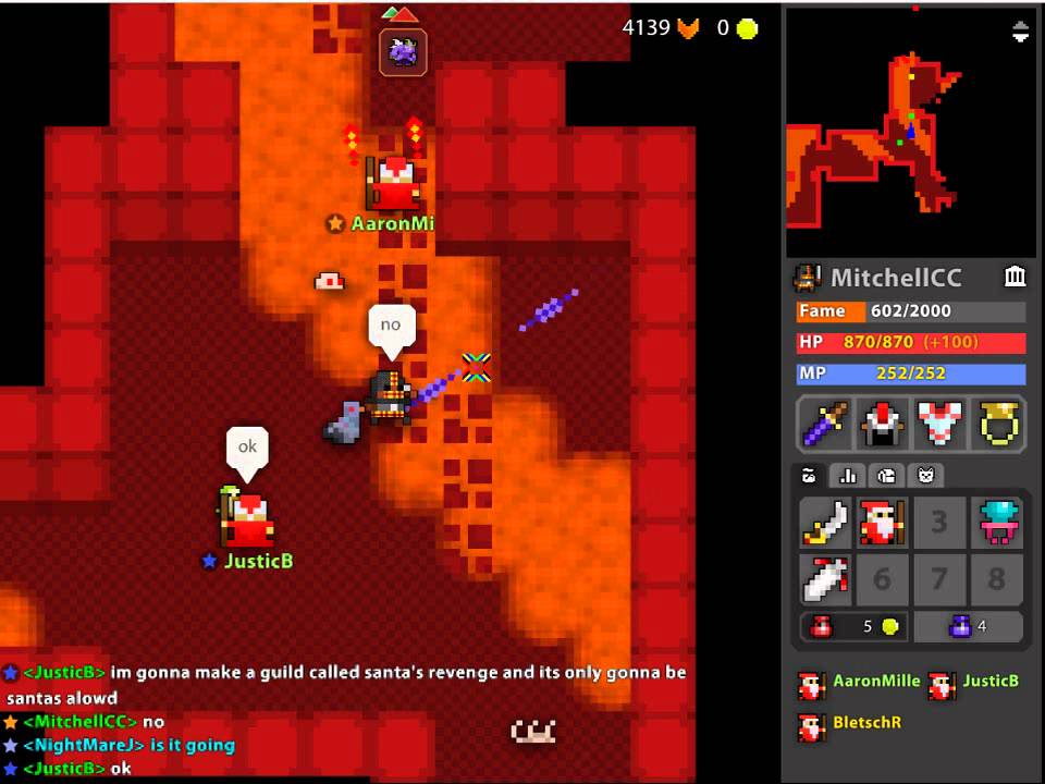 Rotmg Abby with santa squad - YouTube