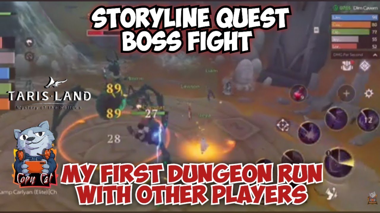 My First Dungeon Run with other players Taris Land making story line ...