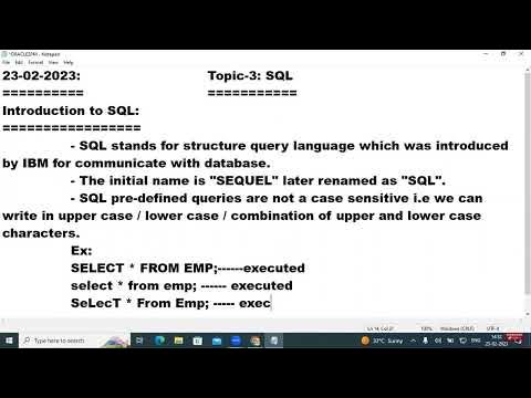 Day- 9 Oracle @ 2 00 PM IST by Mr Sudhakar L - YouTube