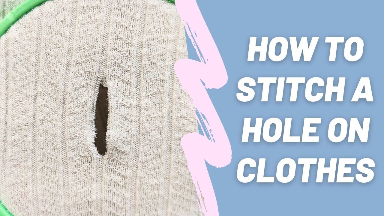 Grandma teaches you how to stitch a hole on clothes - YouTube
