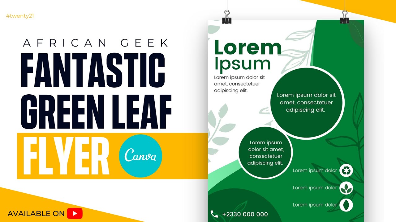 Canva Tutorial | How to Design a Green leaf Design in Canva | African ...