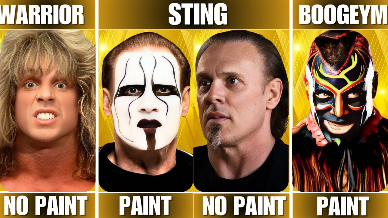 WWE Wrestlers With & Without Face : Paint - Shocking Transformations ...