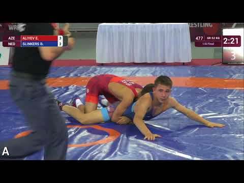 1/8 GR - 52 kg: ELMIR ALIYEV (AZE) v. B. SLINKERS (NED)