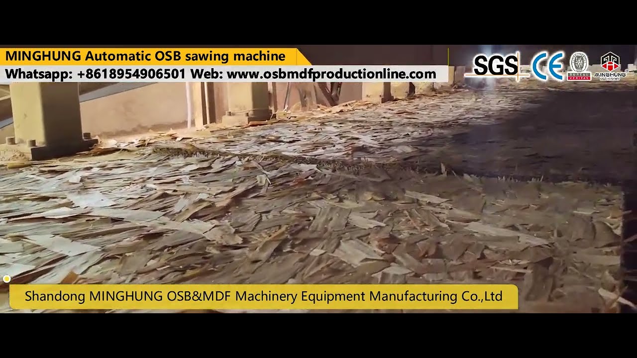 OSB(Oriented Strand Board) production -Mobile Crosswise cutting saw ...