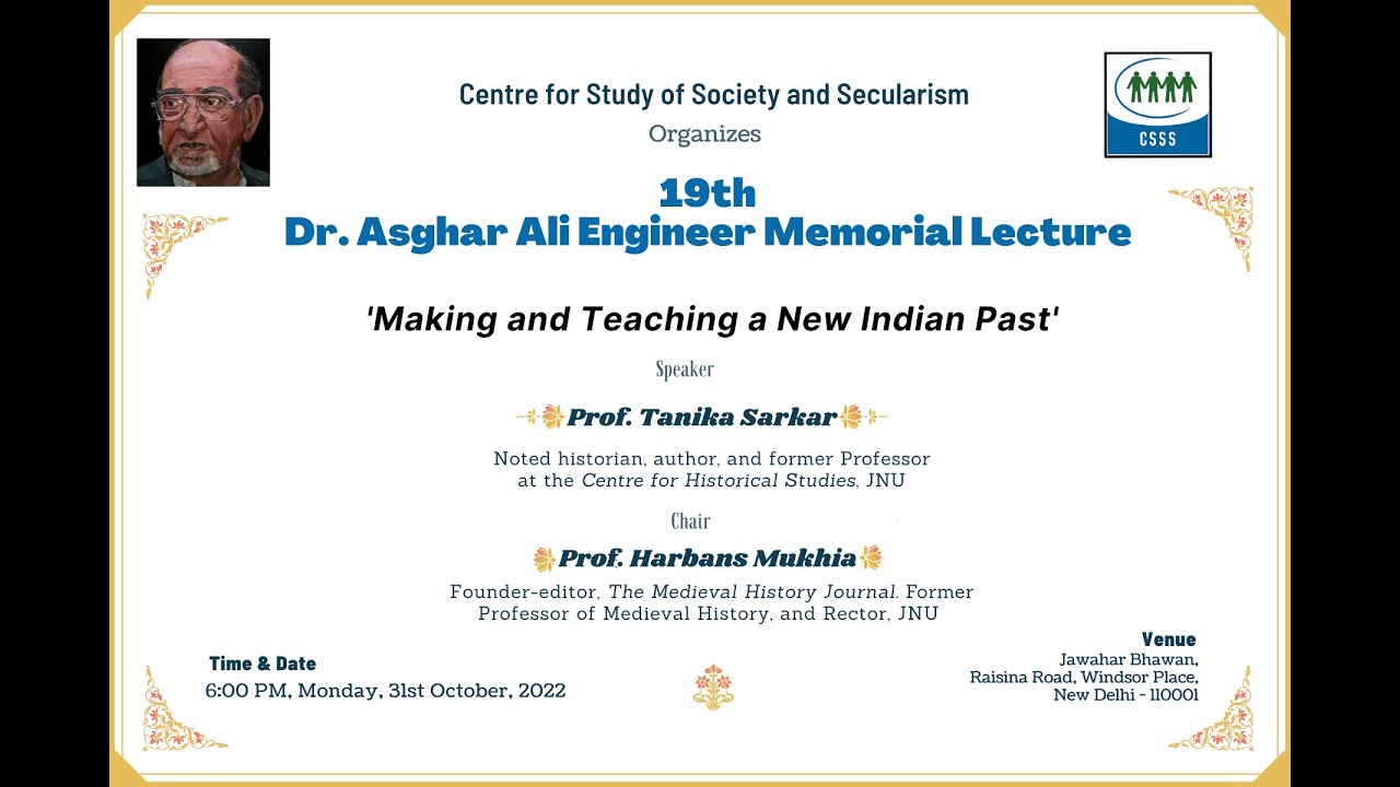 19th Dr. Asghar Ali Engineer Memorial Lecture o - YouTube