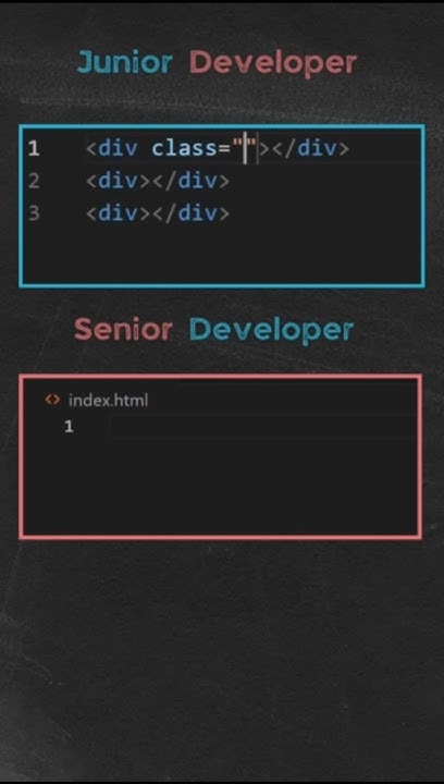 Junior vs Senior Developer #webdevelopment #html #css #html5 #coding #websitedesign - YouTube